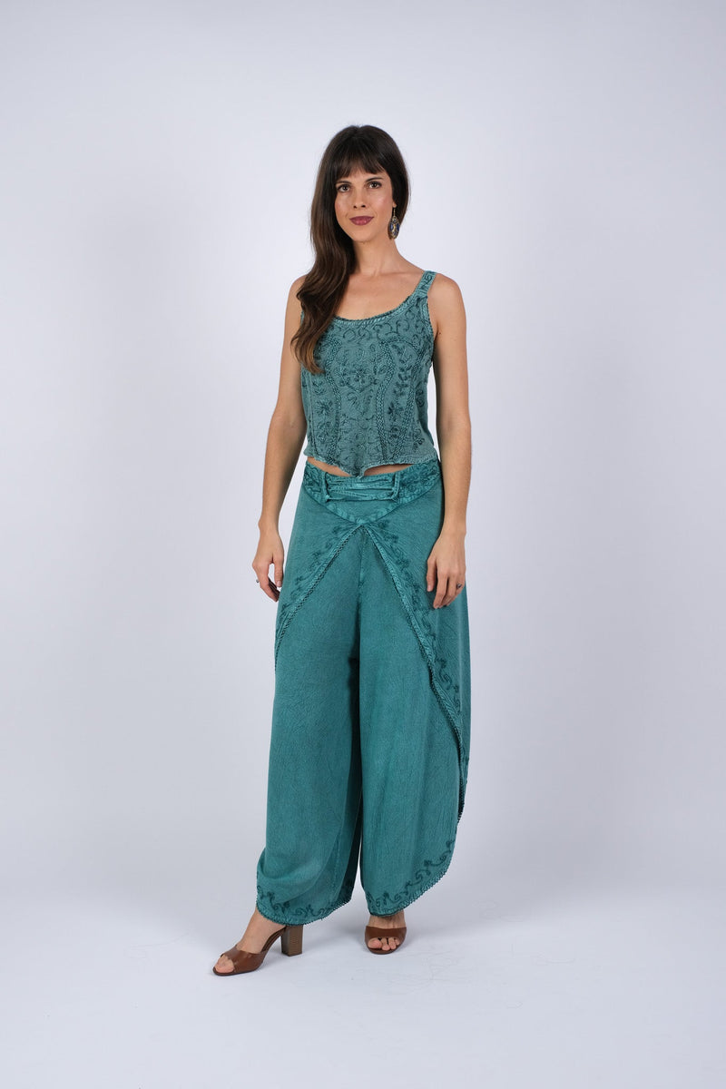 225009 Trendy Sea Embroided Hippie Pants – Sacred Threads, Inc