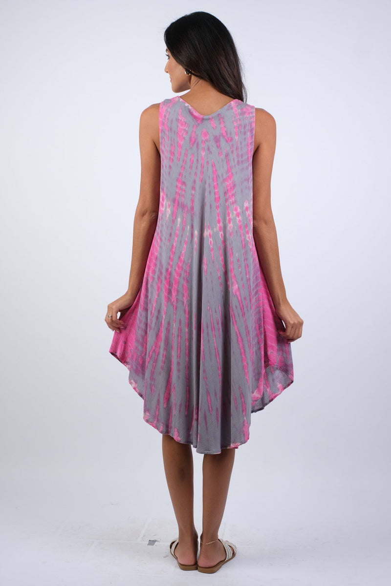 225052 Rosey Tie-Dye A-line Sleeveless Dress – Sacred Threads, Inc
